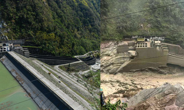 Chungthang dam washed away in Sikkim flash flood